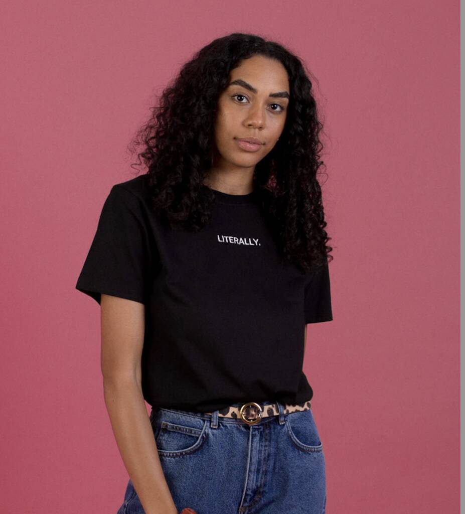 Custom Embroidered Slogan T Shirt By Rock On Ruby