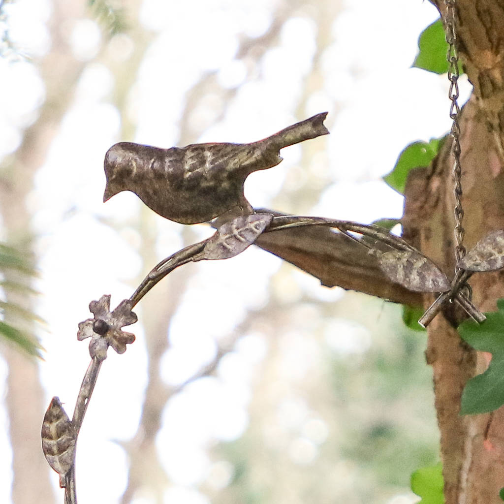 vintage green hanging heart bird dish by dibor | notonthehighstreet.com