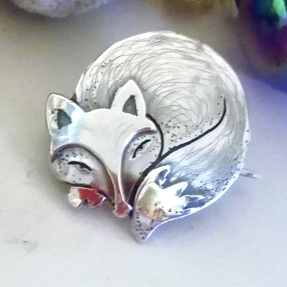 Silver Fox Brooch By Dale Virginia Designs | notonthehighstreet.com