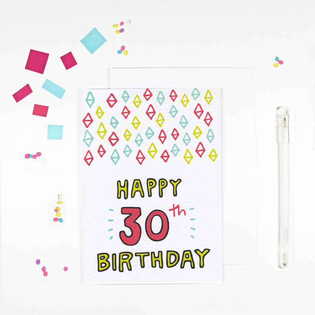 30th Birthday Card By Angela Chick Notonthehighstreet 30th-birthday-card-by-angela-chick-notonthehighstreet