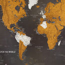 Scratch The World® Black Map Print With Coin By Maps International ...