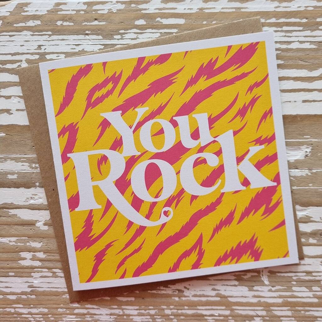 'You Rock' Card By Nest Gifts