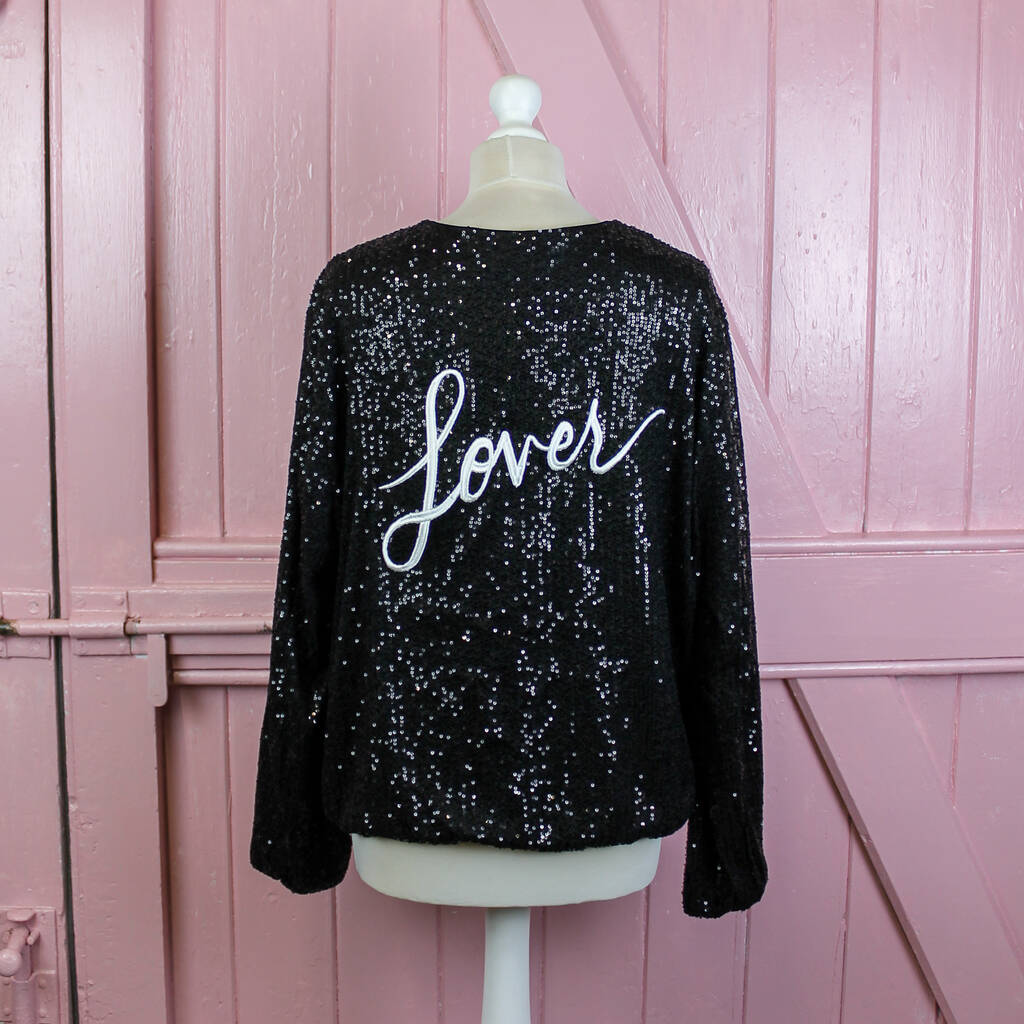 Black Lover Sequin Jacket By Niamh Designs