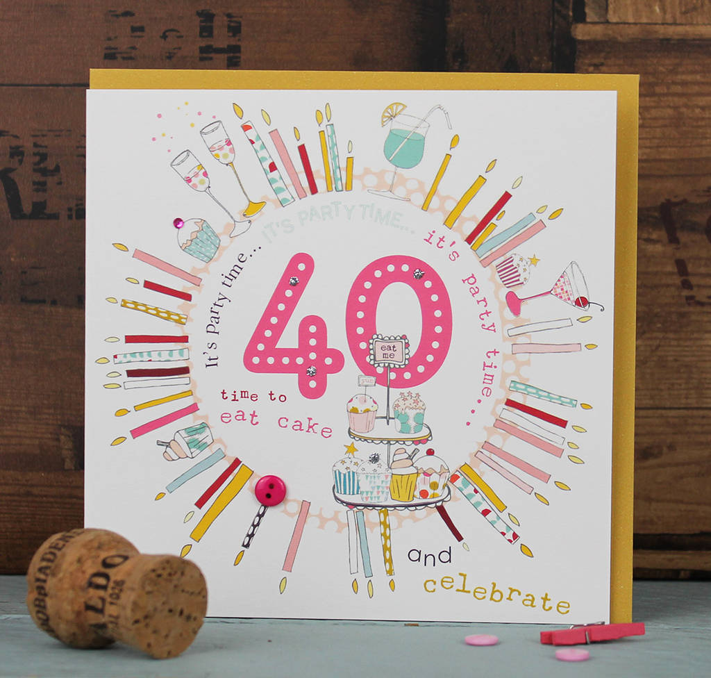Female Male 40th Birthday Card By Molly Mae Notonthehighstreet