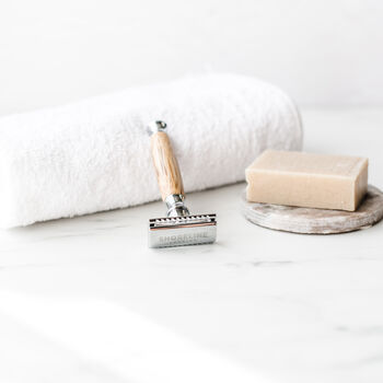 Premium Bamboo Razor Set With Blades And Hessian Bag By Shoreline ...