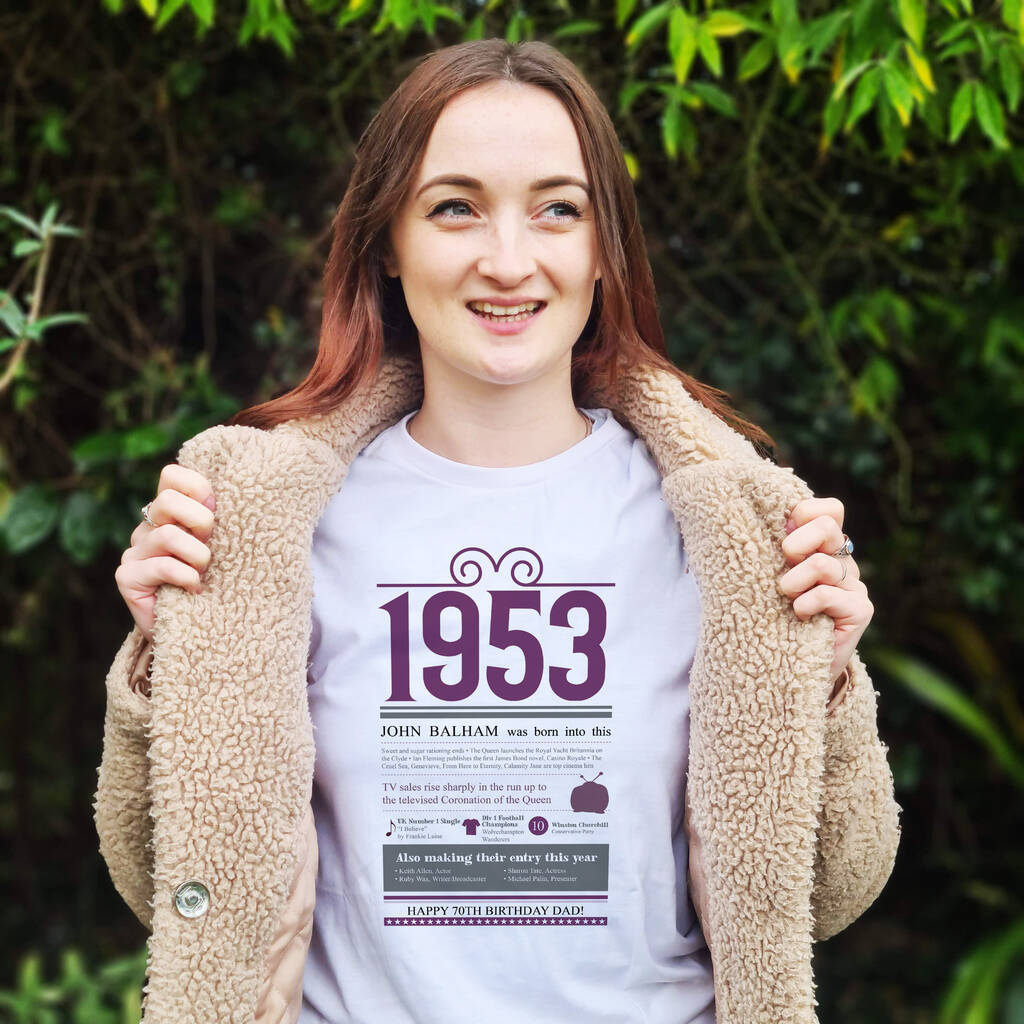 70th Birthday T Shirt By aFewHomeTruths | notonthehighstreet.com