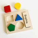 Educational Geometric Shapes Sorting Puzzle Board By Natural Gift Store ...