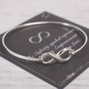 infinity sterling silver bangle by lovethelinks | notonthehighstreet.com