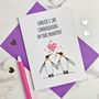 Personalised Penguin Themed Engagement Card By Adam Regester Design ...