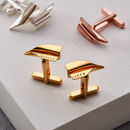 Personalised Paper Plane Cufflinks By Posh Totty Designs ...
