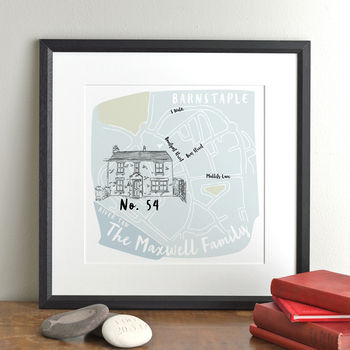 Personalised Map Of Your Home By Letterfest | notonthehighstreet.com