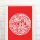 Arsenal Football Club Typography Print By Sketchbook Design ...