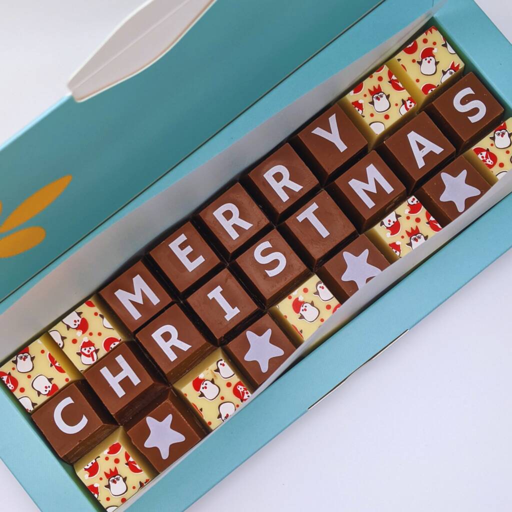 Personalised Merry Christmas Chocolates By Cocoapod Chocolates ...