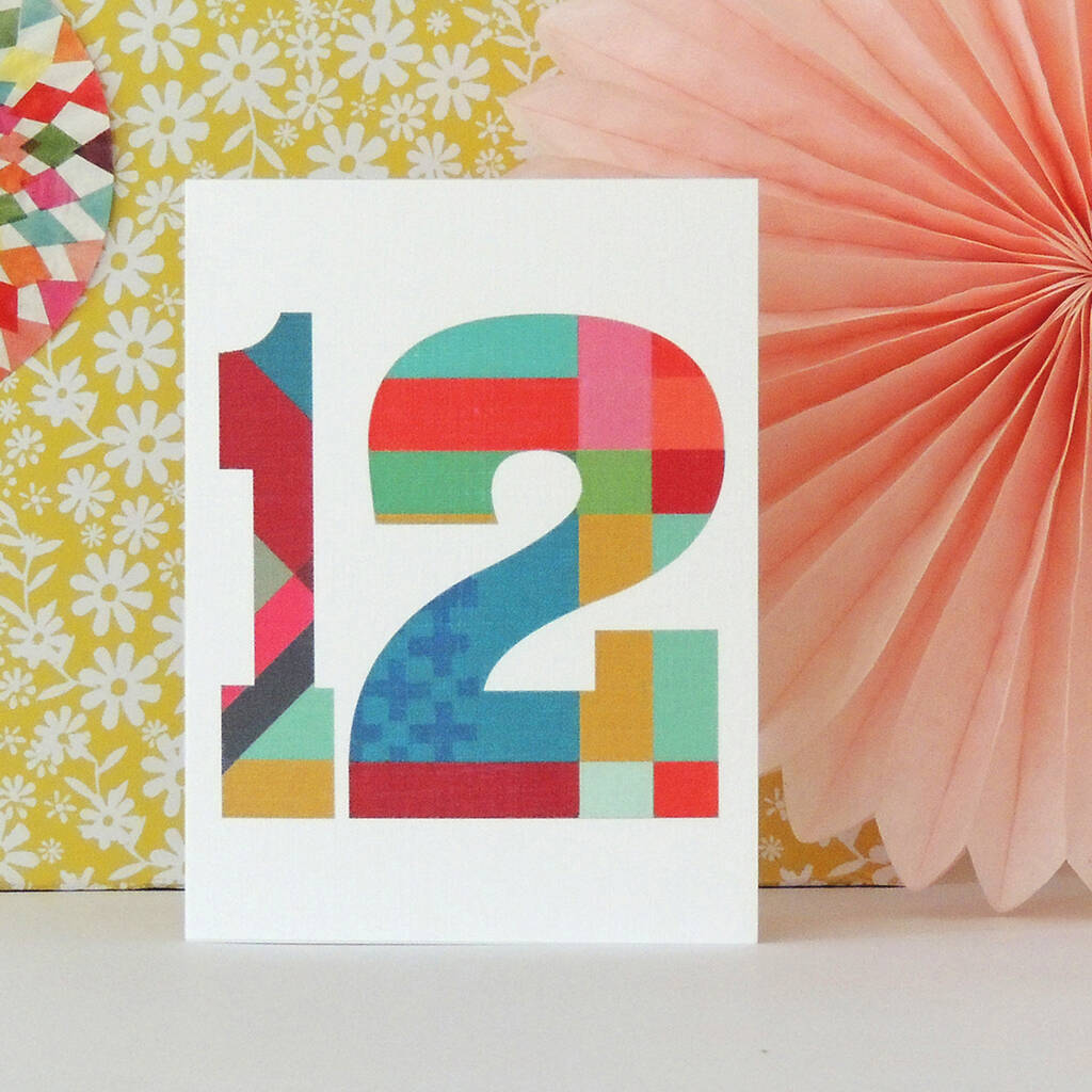 Mini Number Twelve Card By Kali Stileman Publishing ...