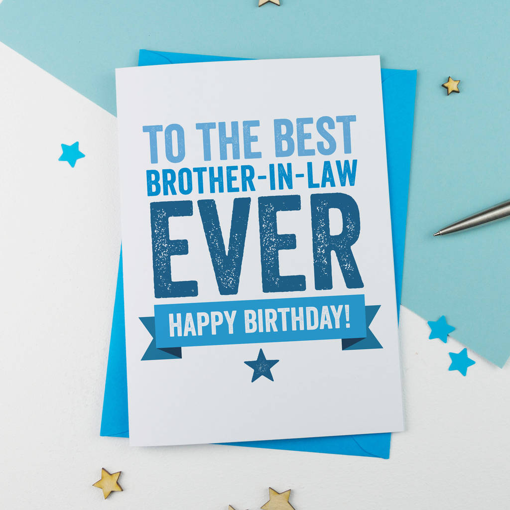 Brother In Law Birthday Card By A Is For Alphabet Notonthehighstreet