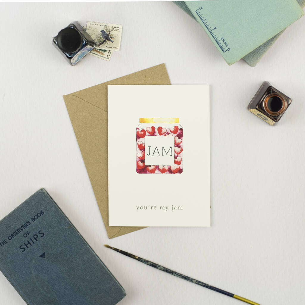 You're My Jam Anniversary Valentines Card By Emma Benz Art ...
