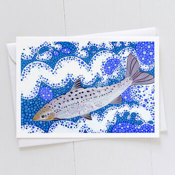 Salmon Card By Bird | notonthehighstreet.com