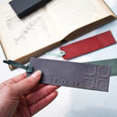 Personalised Italian Leather Bookmark With Welsh Detail By Swag And ...