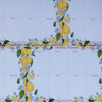 Lemon Weekly Planner By Ellie Mae Designs | notonthehighstreet.com