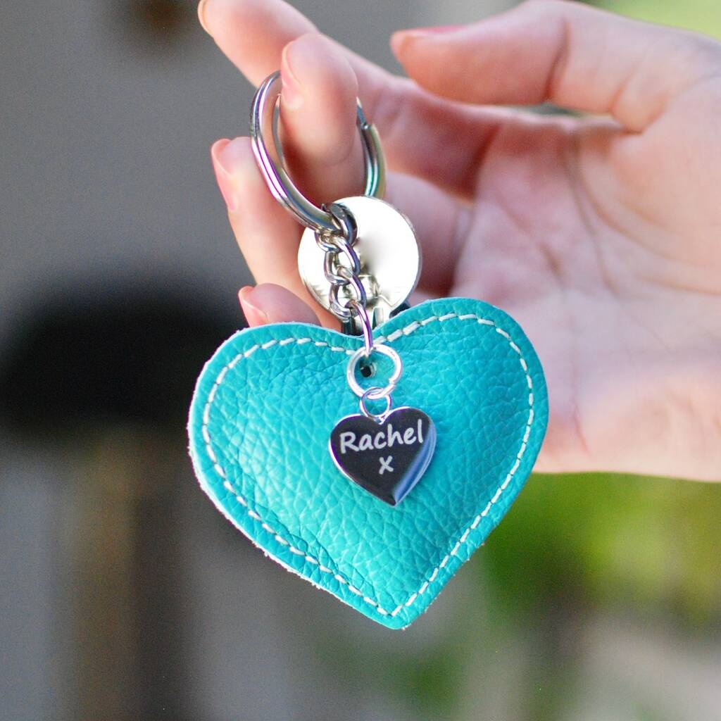 personalised heart charm keyring by penelopetom | notonthehighstreet.com