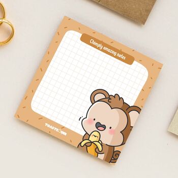 Cute Monkey Sticky Notes By Toastedink