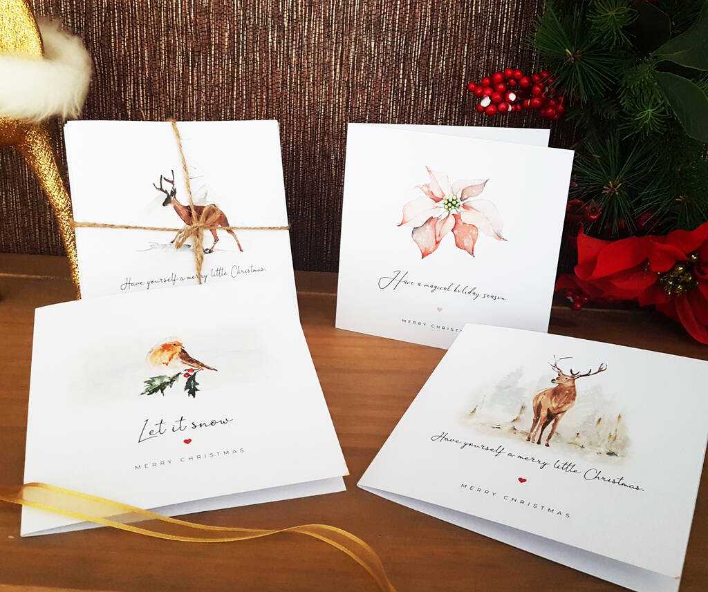 Small Christmas Cards 30 Christmas Cards Bumper Box - 6 Designs, 5 Each ...