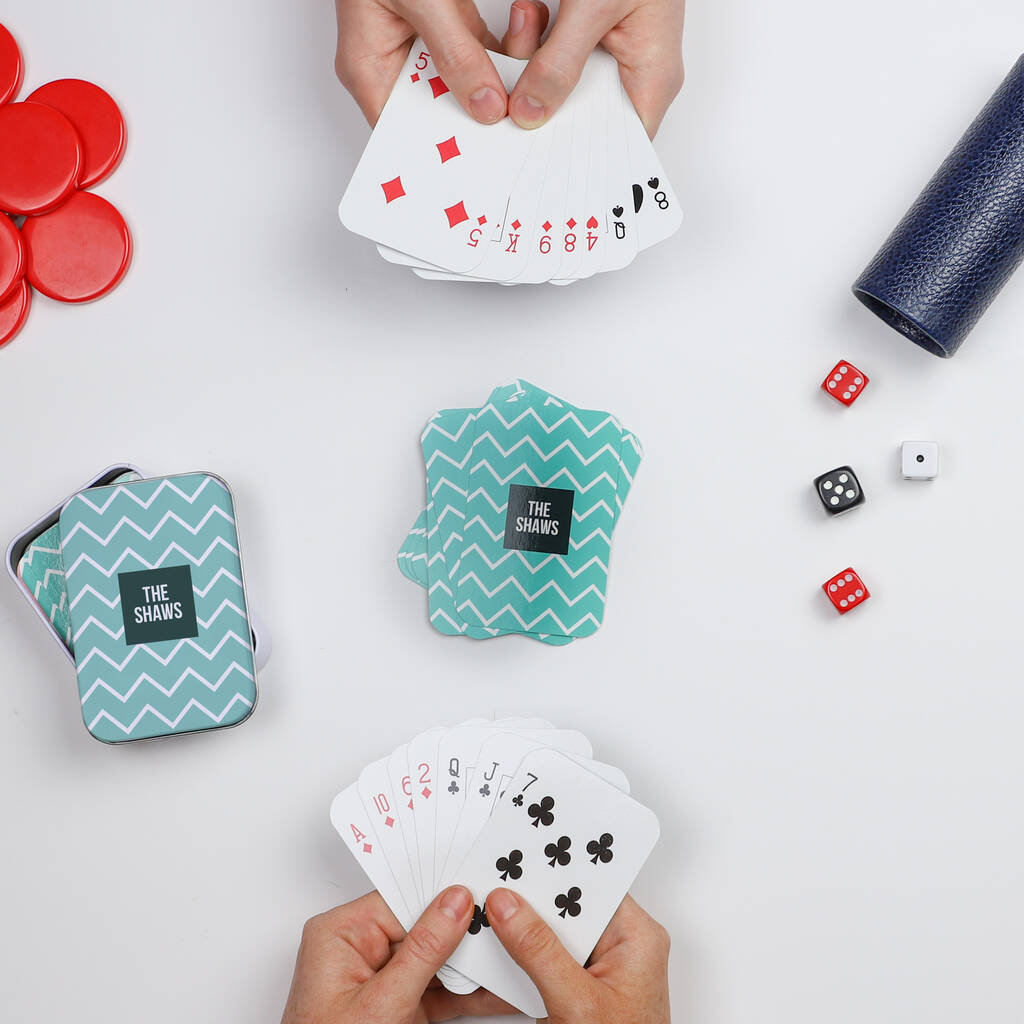 Personalised Family Zig Zag Playing Cards By Proper Goose ...