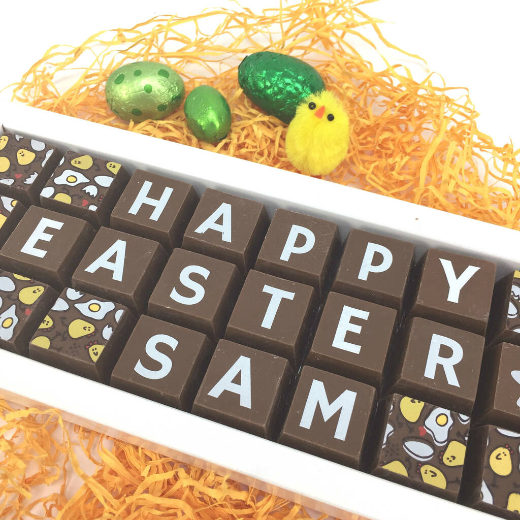 Personalised Chocolates Easter Spring Flowers Gift By Cocoapod ...
