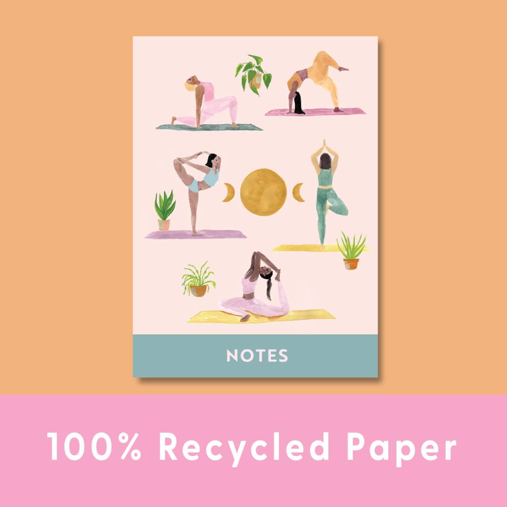 A5 Many Yoga Poses Notebook By Good Tuesday