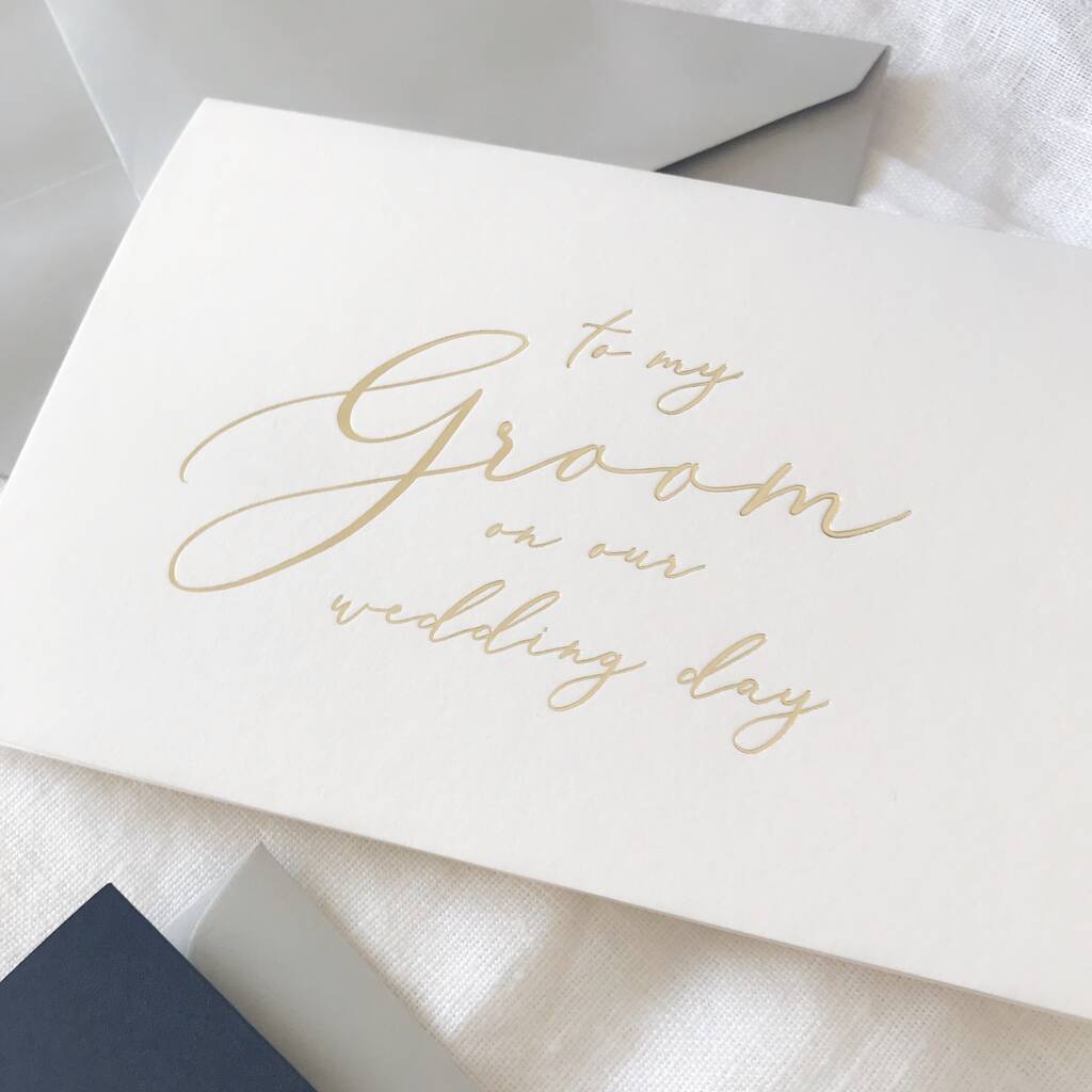 To My Groom Wedding Card By Eliza May Prints | notonthehighstreet.com