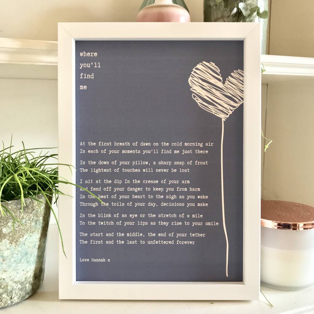 personalised love poem by shmuncki | notonthehighstreet.com