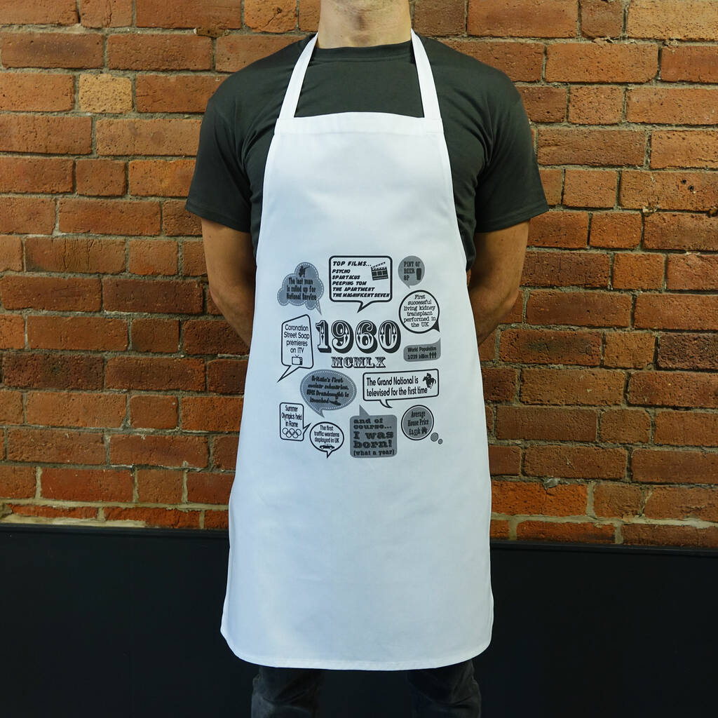 'events Of 1960' 60th Birthday Gift Apron By Good Time Gifts ...