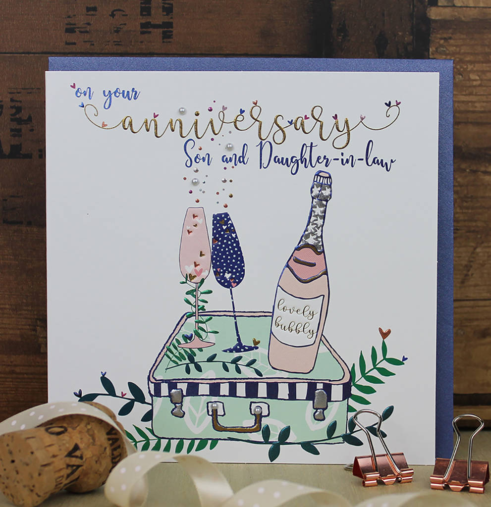 Son And Daughter In Law Anniversary Card Luxury By Molly Mae 
