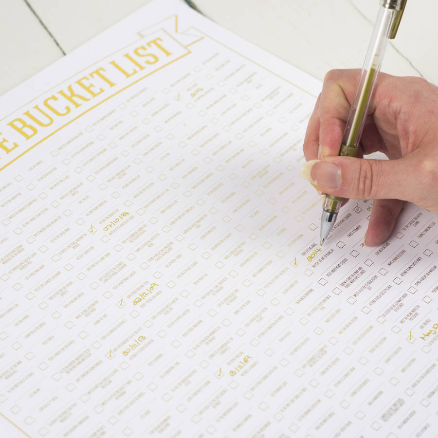 bucket list art print by milly inspired | notonthehighstreet.com