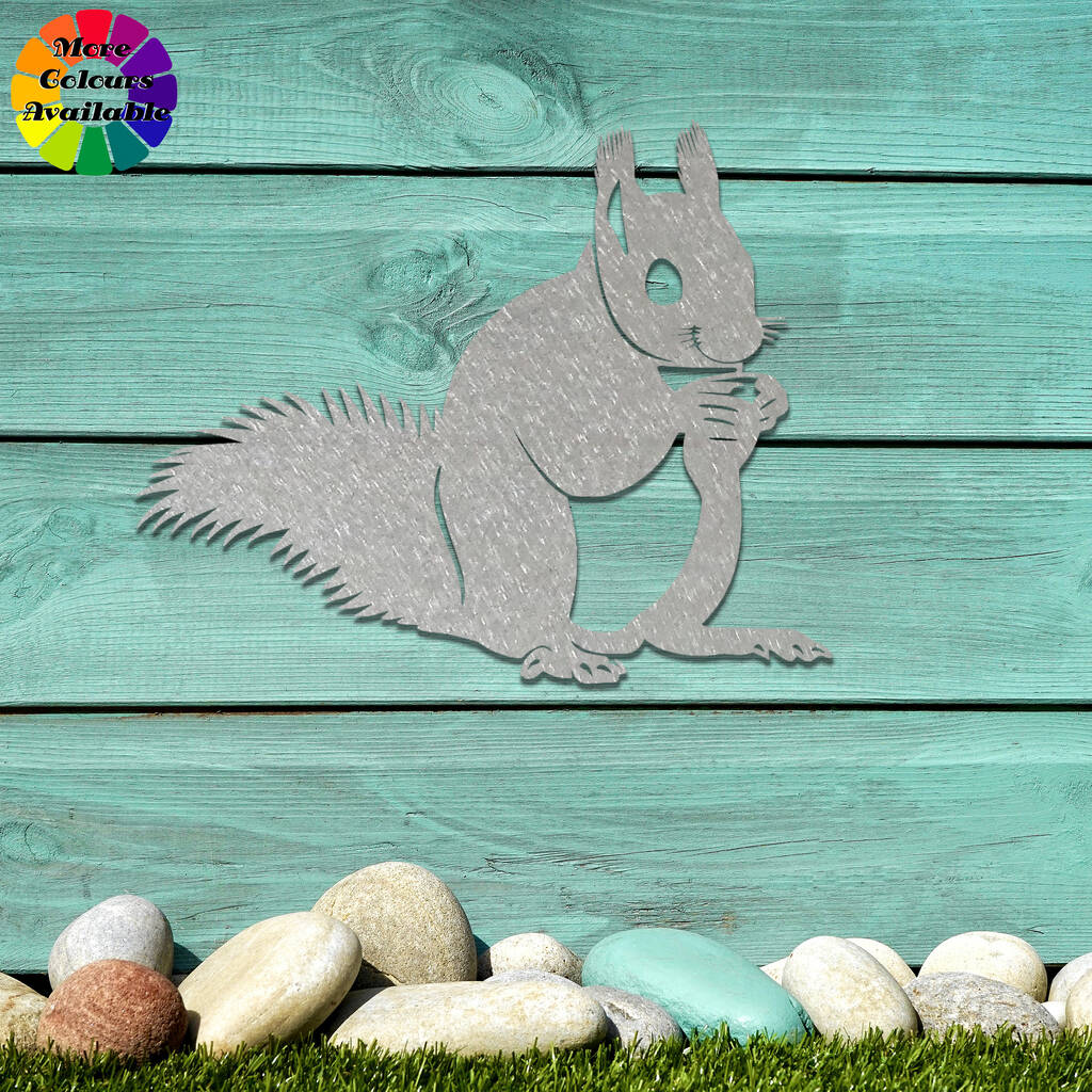 Rusted Squirrel Art Large Squirrel Garden Decor By Duke Craft ...