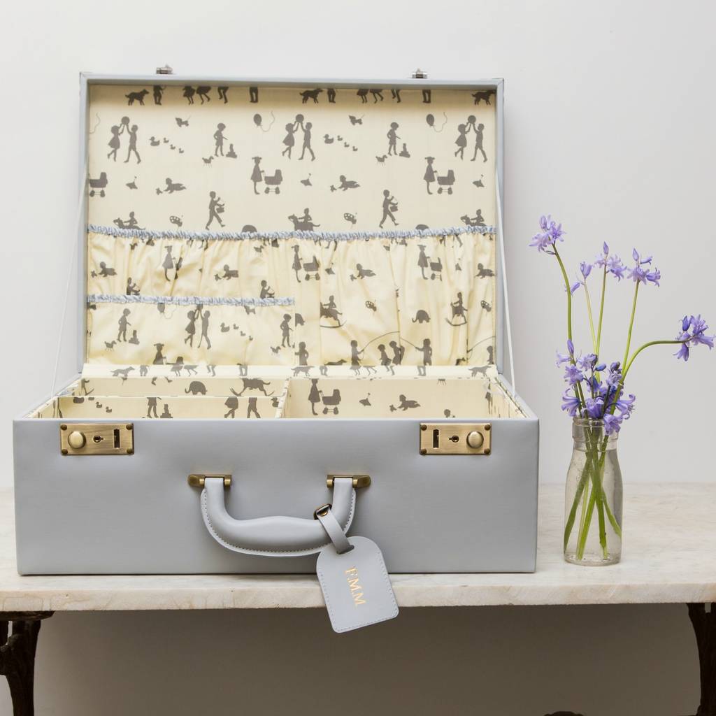 personalised memory suitcase keepsake box gift set by meminio ...