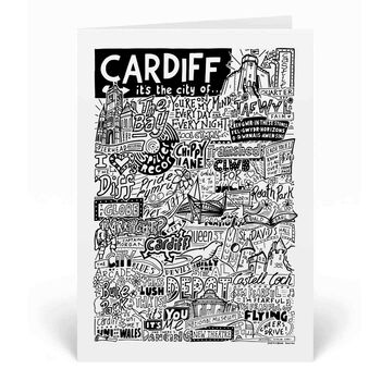 Cardiff Landmarks Greetings Card By Sketchbook Design ...