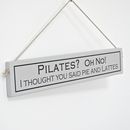 'pilates / Exercise' Hand Painted Wooden Sign By Chapel Cards ...