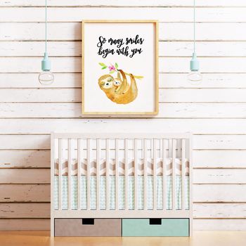 Inspirational Children's Sloth Print Collection By Izzy & Pop ...