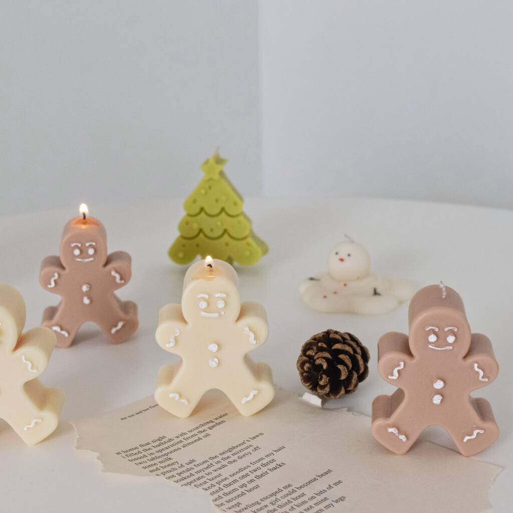 Christmas Gingerbread Man Soy Candle By Kirrou | notonthehighstreet.com