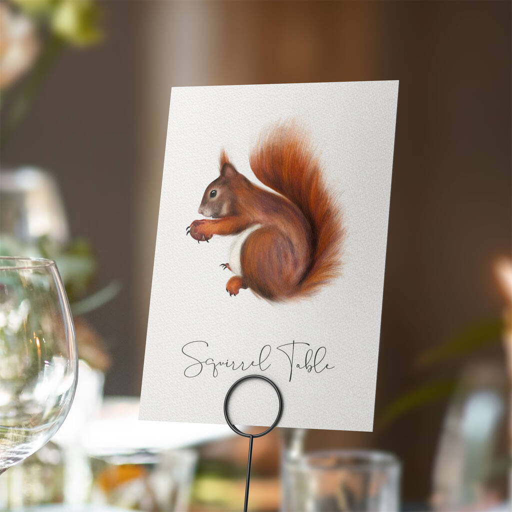 Forest Animals Table Name Cards By Paper Willow | notonthehighstreet.com