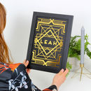 personalised metallic art deco name print by that's nice that ...