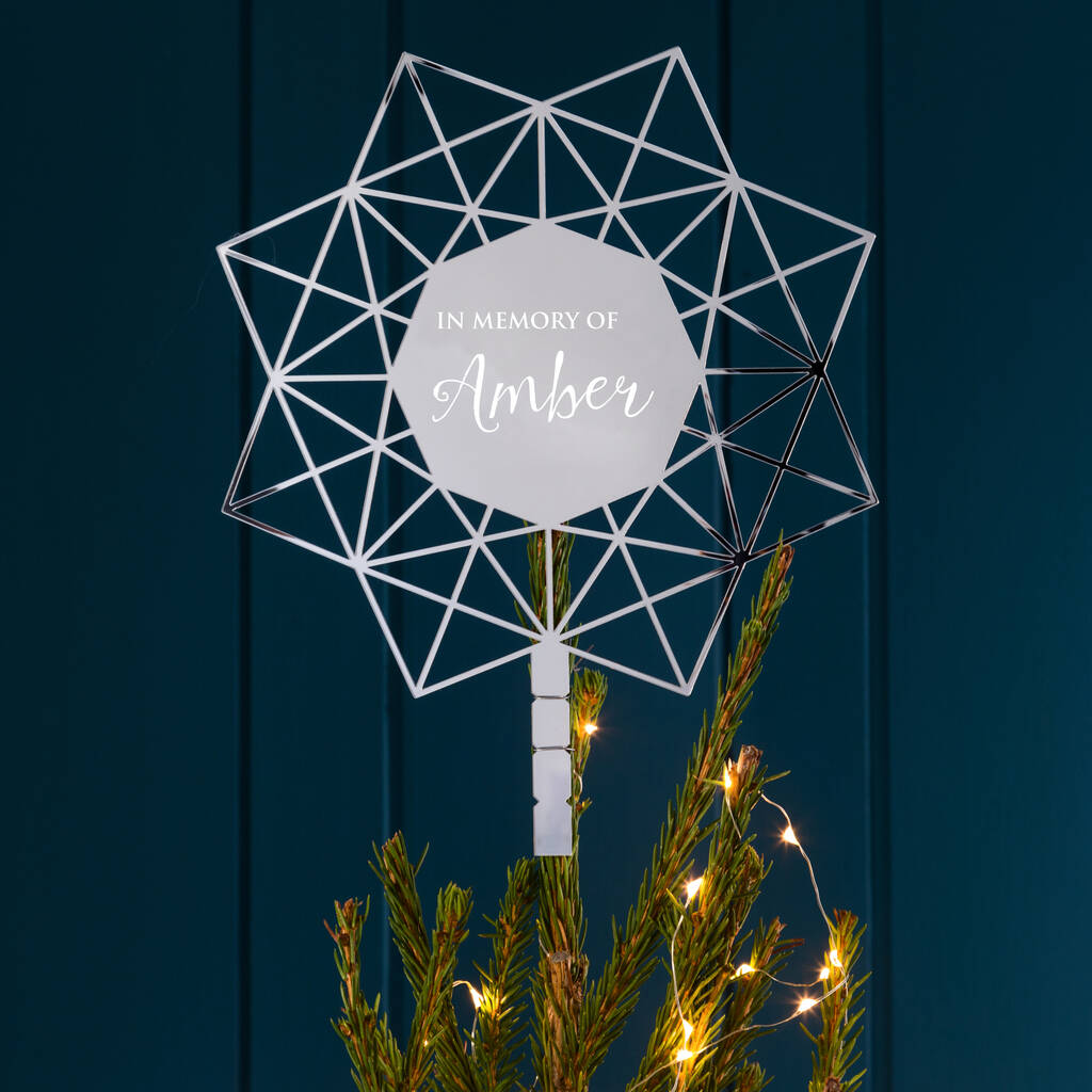 Geometric Memorial Star Christmas Tree Topper By Twenty Seven ...