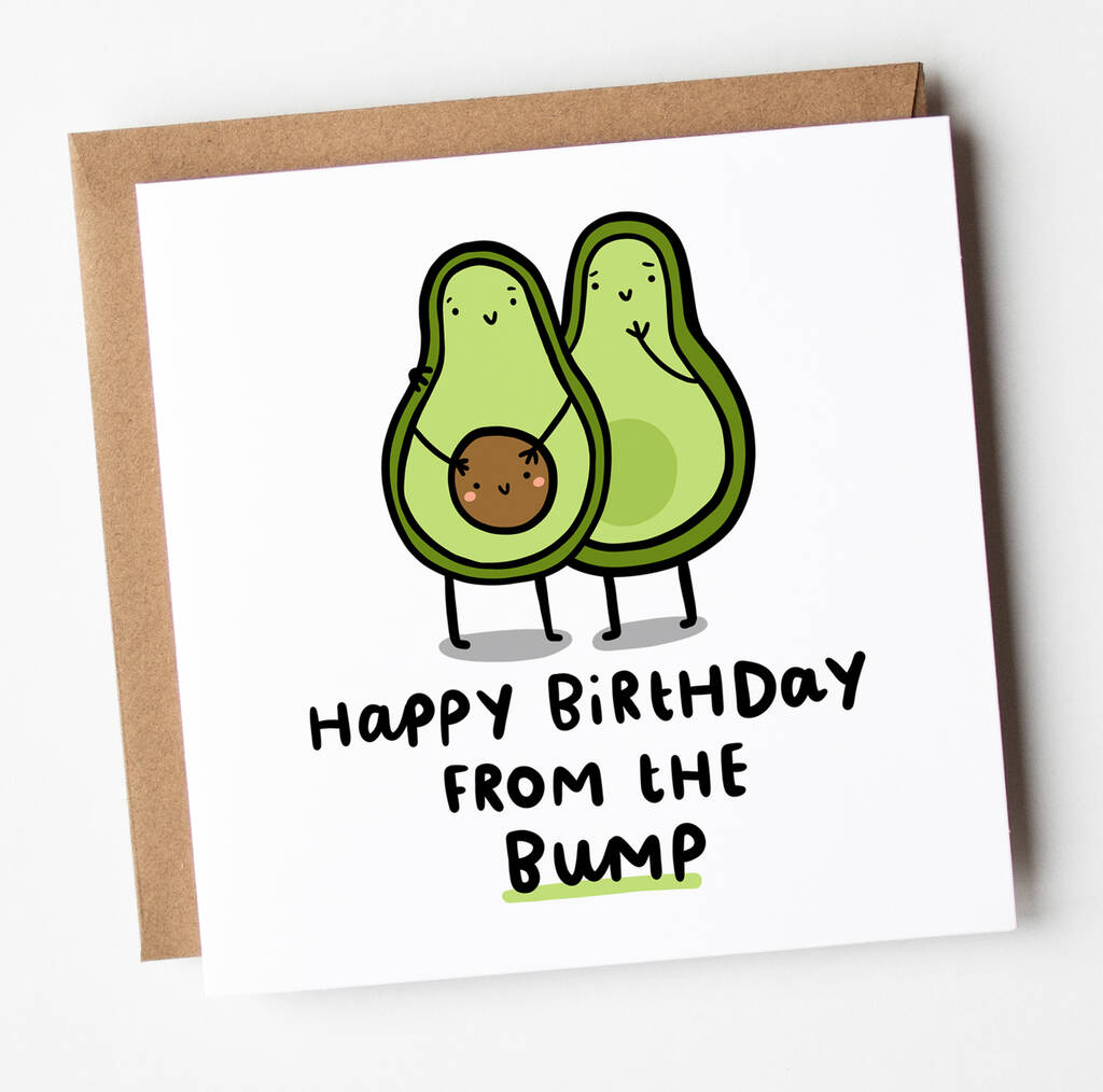 Happy Birthday From The Bump Card By Arrow Gift Co | notonthehighstreet.com