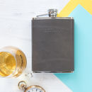 personalised 6oz leather hip flask by williams handmade ...