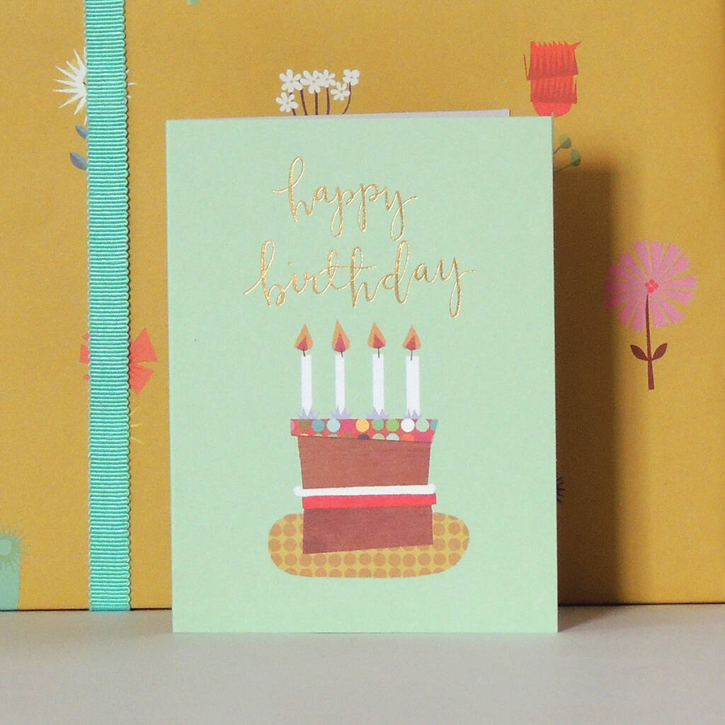 Mini Happy Birthday Cake Card By Kali Stileman Publishing ...
