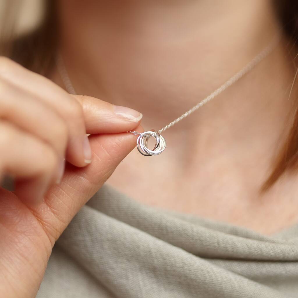 Sterling Multi Rings Necklace By My Posh Shop | notonthehighstreet.com