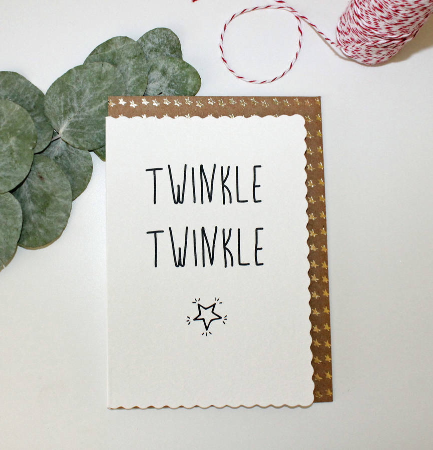 'twinkle Twinkle' Christmas Card By Lola & Gilbert London Ltd ...