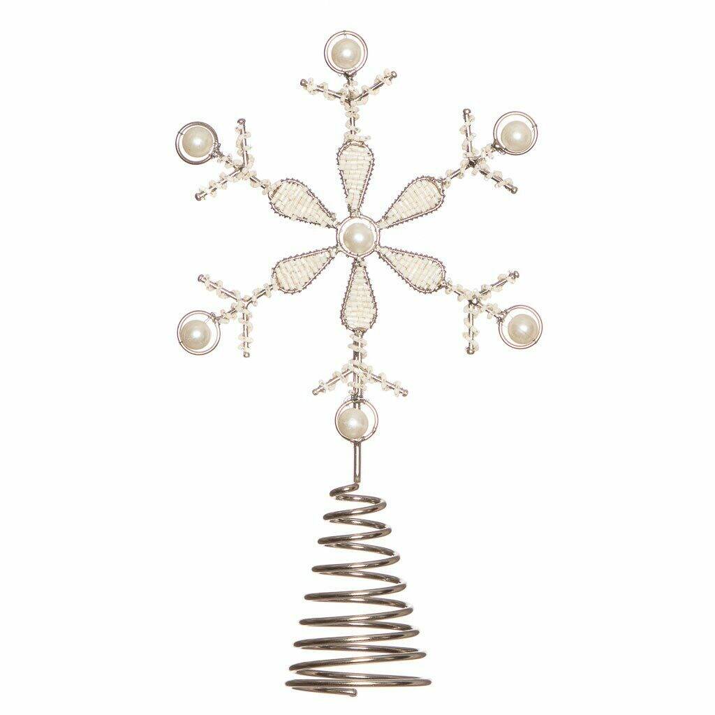 Handmade White Snowflake Christmas Tree Topper By Dibor ...