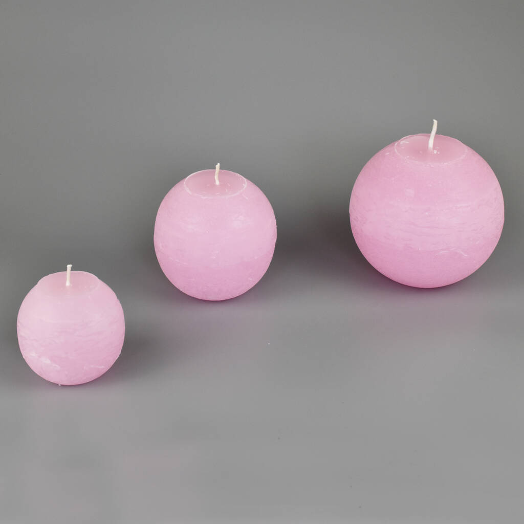 G Decor Georgia Light Pink Ombre Sphere Ball Candles By G Decor ...